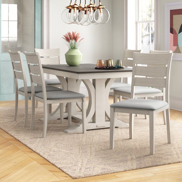 Lark Manor Alfiere 7 Piece Trestle Dining Set Reviews Wayfair